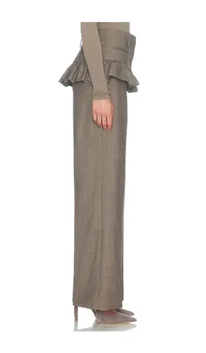 GANNI Wool Melange Suiting Skirt Pant In . Also