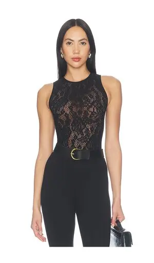 Wolford Infinite Rose Net Bodysuit In . Also - Black