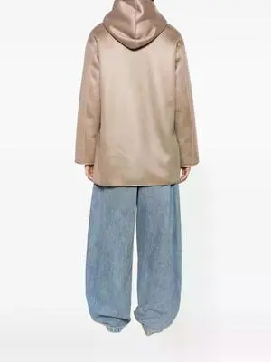 PENNYBLACK Hooded Shearling-trim Coat