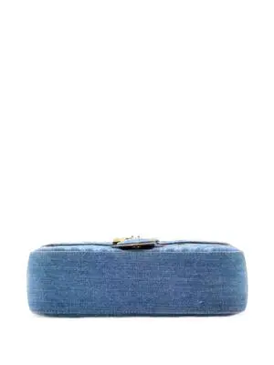 Gucci Pearly Gg Marmont Flap Bag Matelasse Denim Small Shoulder Bag