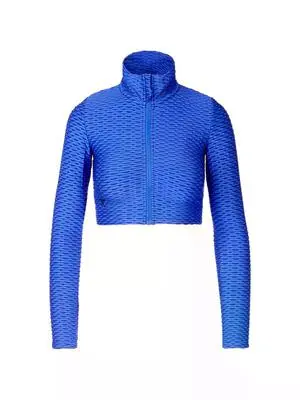 TESSITURA BODY COUTURE 3d-textured Cropped Top - Blue