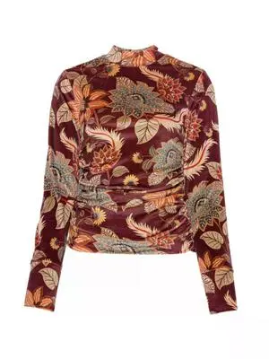 Farm Rio Floral-print Ruched Top