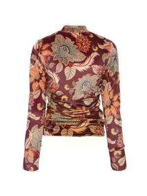 Farm Rio Floral-print Ruched Top