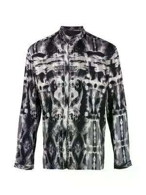 TESSITURA BODY COUTURE Mandarin-collar Shirt - Black