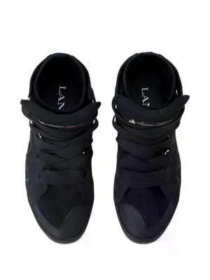 LANVIN Curb High Top Sneakers In Knit