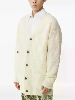 LANVIN Cable-knit Loose-fit Cardigan