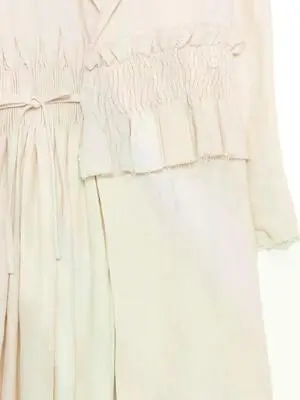A TENTATIVE ATELIER Hand Smocking Layered Coat