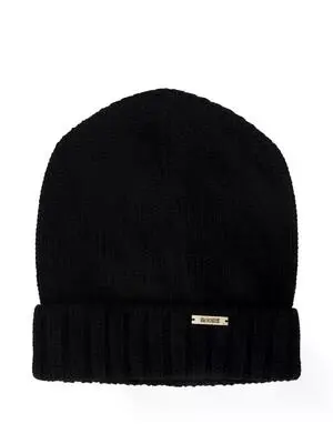 MOORER Vetta-cwh Ribbed-knit Beanie Hat - Black