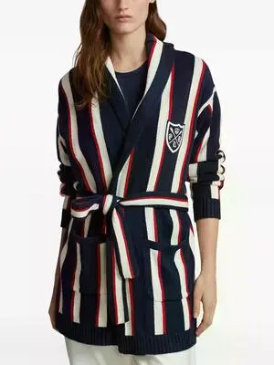 Polo Ralph Lauren Badge-appliqué Striped Cardigan