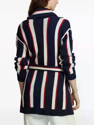 Polo Ralph Lauren Badge-appliqué Striped Cardigan