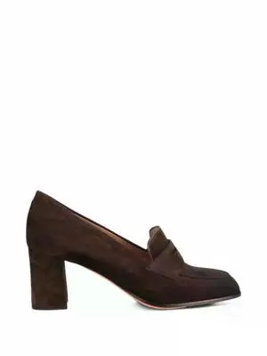 Santoni Suede Heeled Pumps