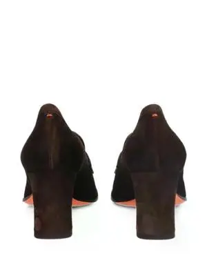 Santoni Suede Heeled Pumps