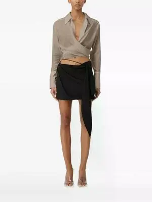 Gauge81 Sabinas Silk Wrap Shirt - Neutrals