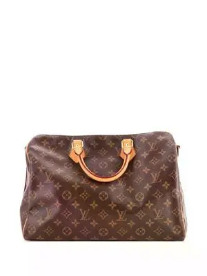 LOUIS VUITTON Speedy Bandouliere Bag Monogram Canvas 35 Satchel - Brown