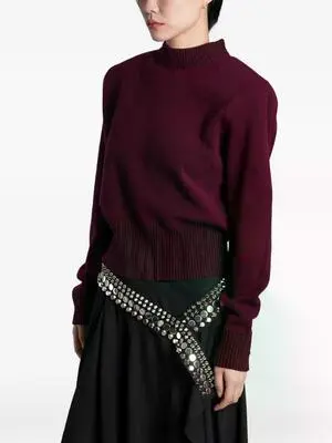 IRO PARIS Lovelie Ribbed-trim Shoulder-pad Sweater