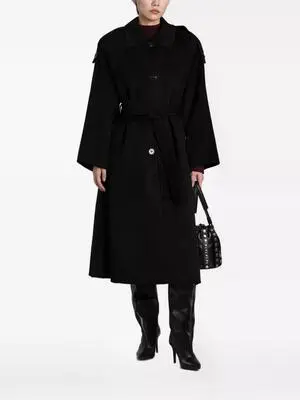 IRO PARIS Aqualung Belted Button-up Coat - Black