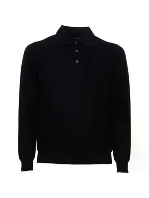 FILIPPO DE LAURENTIIS Long-sleeve Polo Shirt - Blue