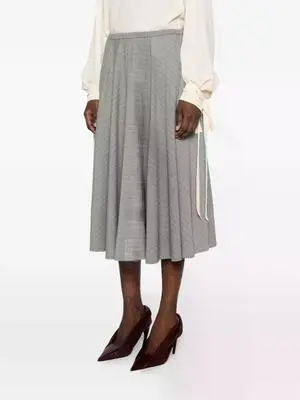 Alberta Ferretti Check-print Pleated Skirt