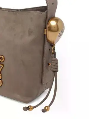V°73 Azzurrite Logo-plaque Bucket Bag - Neutrals