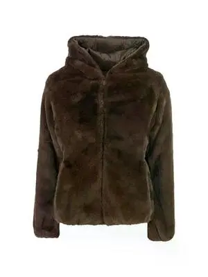 SAVE THE DUCK Laila Reversible Hooded Jacket - Brown