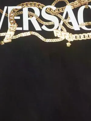Versace Logo Chain-necklace-print T-shirt