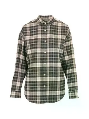 MC2 SAINT BARTH Check-pattern Embroidered-logo Shirt - Black
