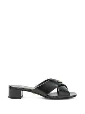 Prada Saffiano Leather Sandals