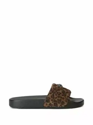 Kurt Geiger Meena Eagle Slides - Brown