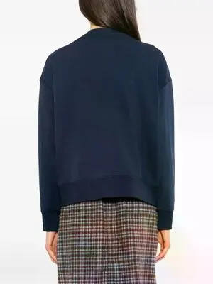 AGNES B. Logo-embroidered Track Cardigan