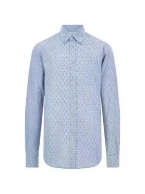 FERRAGAMO Monogram Shirt - Blue