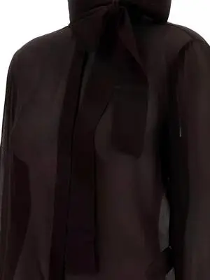 7 For All Mankind Pussy-bow Silk Blouse