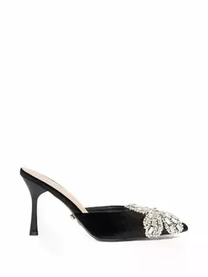 TWENTY FOURHAITCH Melor Crystal-embellished Velvet Mules