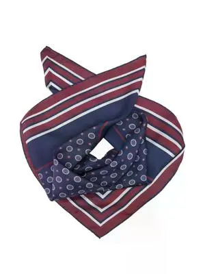ELIZABETTA Aldo Medallion-print Striped-border Scarf