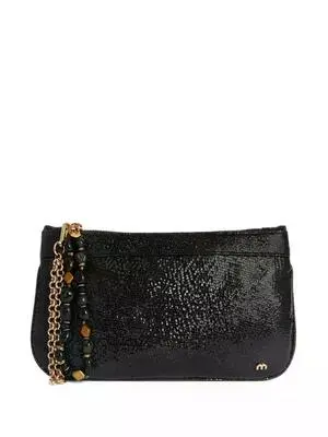 Momoni Kuroi Laminated Leather Clutch Bag - Black