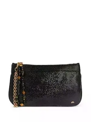 Momoni Kuroi Laminated Leather Clutch Bag - Black