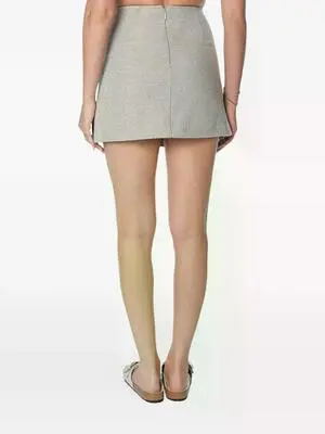 Armani Exchange Pleated Diagonal-stripe Mini Skirt