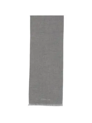 Corneliani Diagonal-stripe Fringed Scarf - Blue