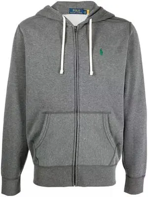 Polo Ralph Lauren Cotton-blend Front-zip Hoodie - Grey
