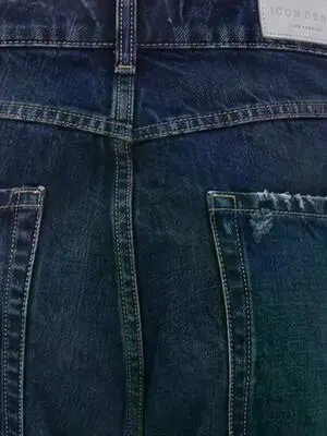 ICON DENIM LOS ANGELES Poppy Distressed Wide-leg Jeans