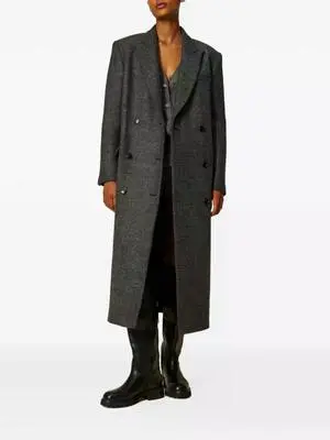 TWINSET Chevron-pattern Double-breasted Coat