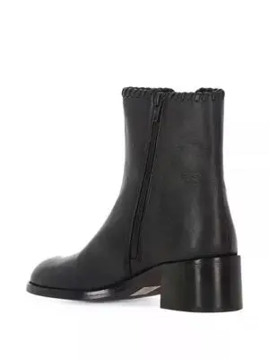 ALVIERO MARTINI 1° CLASSE Whipstitch-trim Ankle Boots