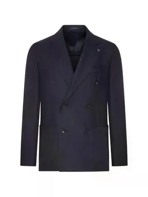 Tagliatore Double-breasted Peak-lapel Blazer - Blue