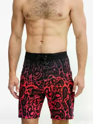 Hurley Graphic-print Swim Shorts - Black
