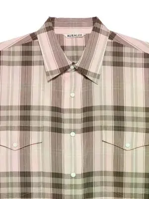Auralee Check-pattern Western Shirt
