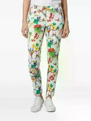 Etro Tropical Parrot-print Jeans