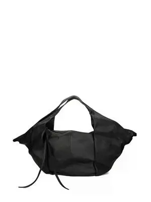 VIC MATIE Slouchy Leather Tote Bag - Black