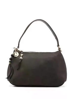 CAFÈNOIR Suede-effect Shoulder Bag - Brown