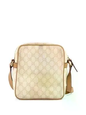 Gucci Front Zip Messenger Gg Coated Canvas Small Crossbody Bag