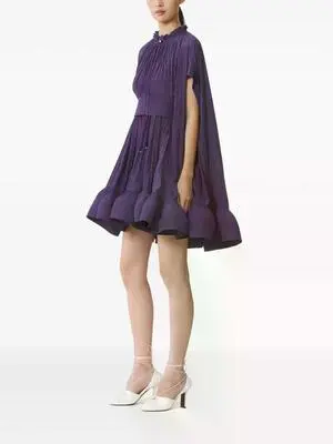 LANVIN Pleated Ruffled Mini Dress