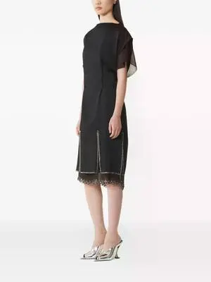 LANVIN Eyelet-embroidered Grosgrain-ribbon Dress